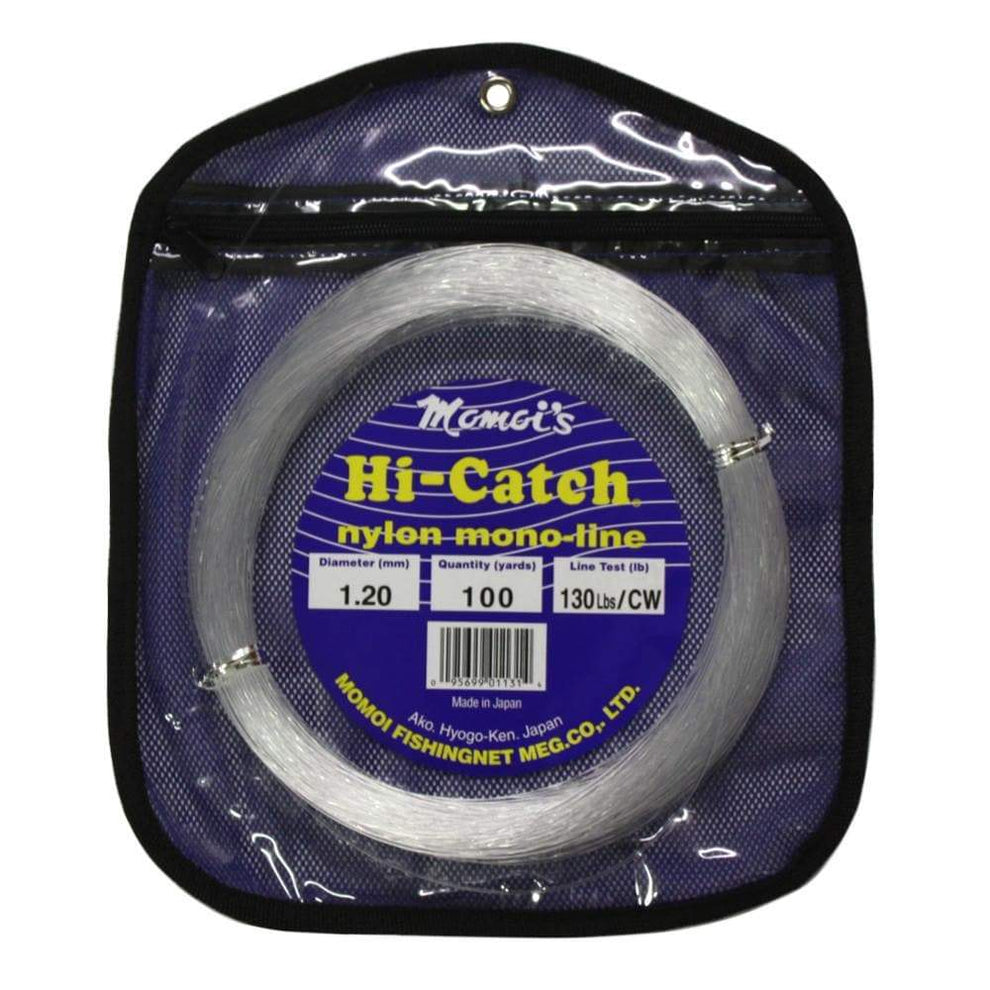 Momoi’s Hi-Catch Nylon Mono-Line Leader Material- Clear – Only Planers